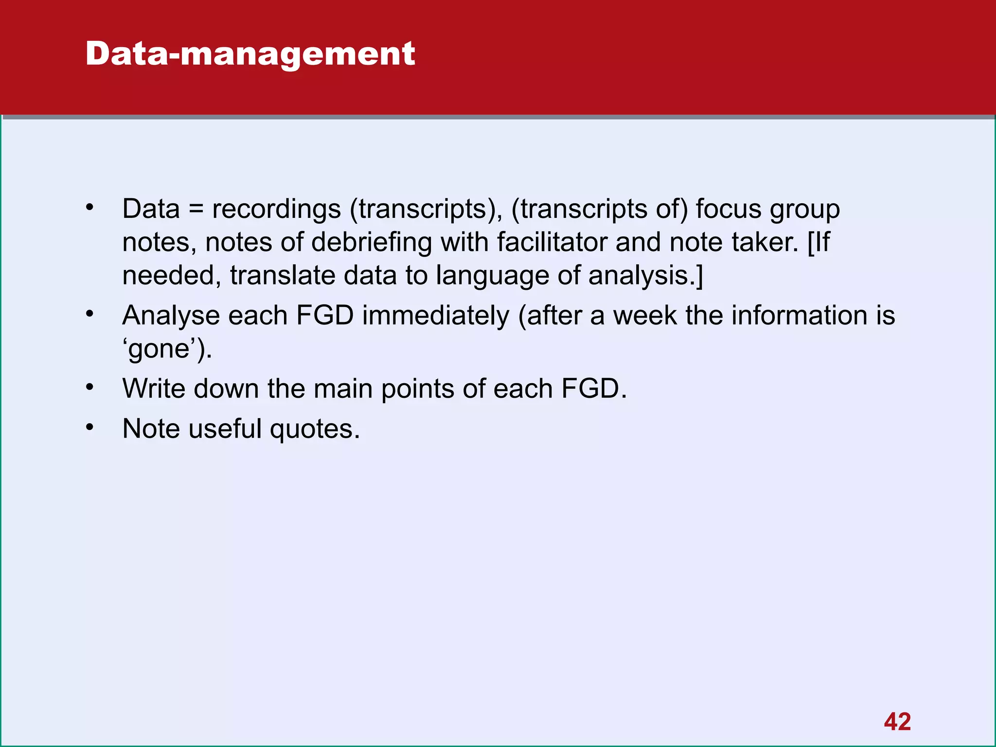 Focus Group Discussions – a step-by-step guide | PPT