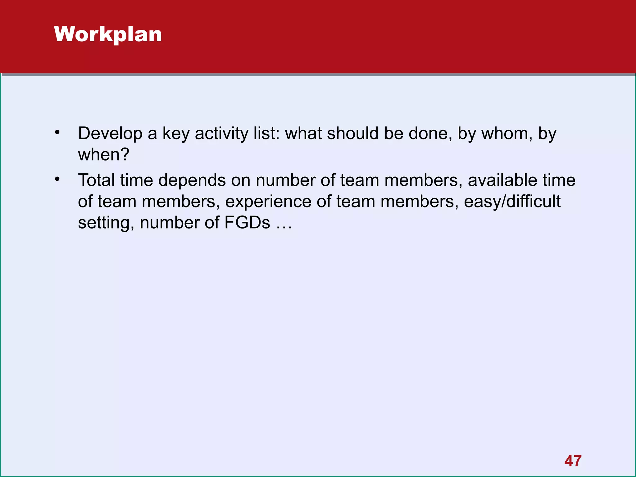 Focus Group Discussions – a step-by-step guide | PPT