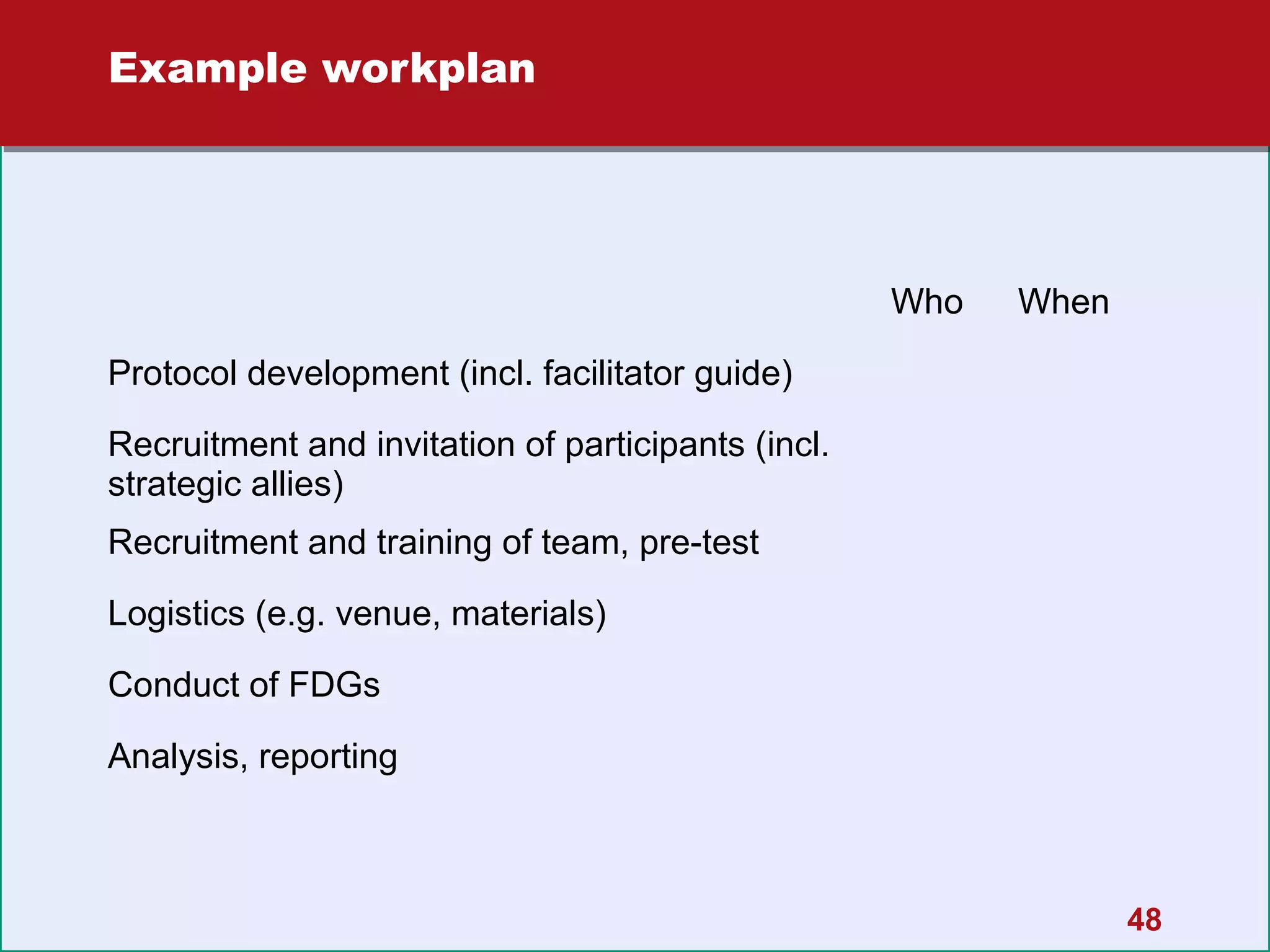 Focus Group Discussions – a step-by-step guide | PPT