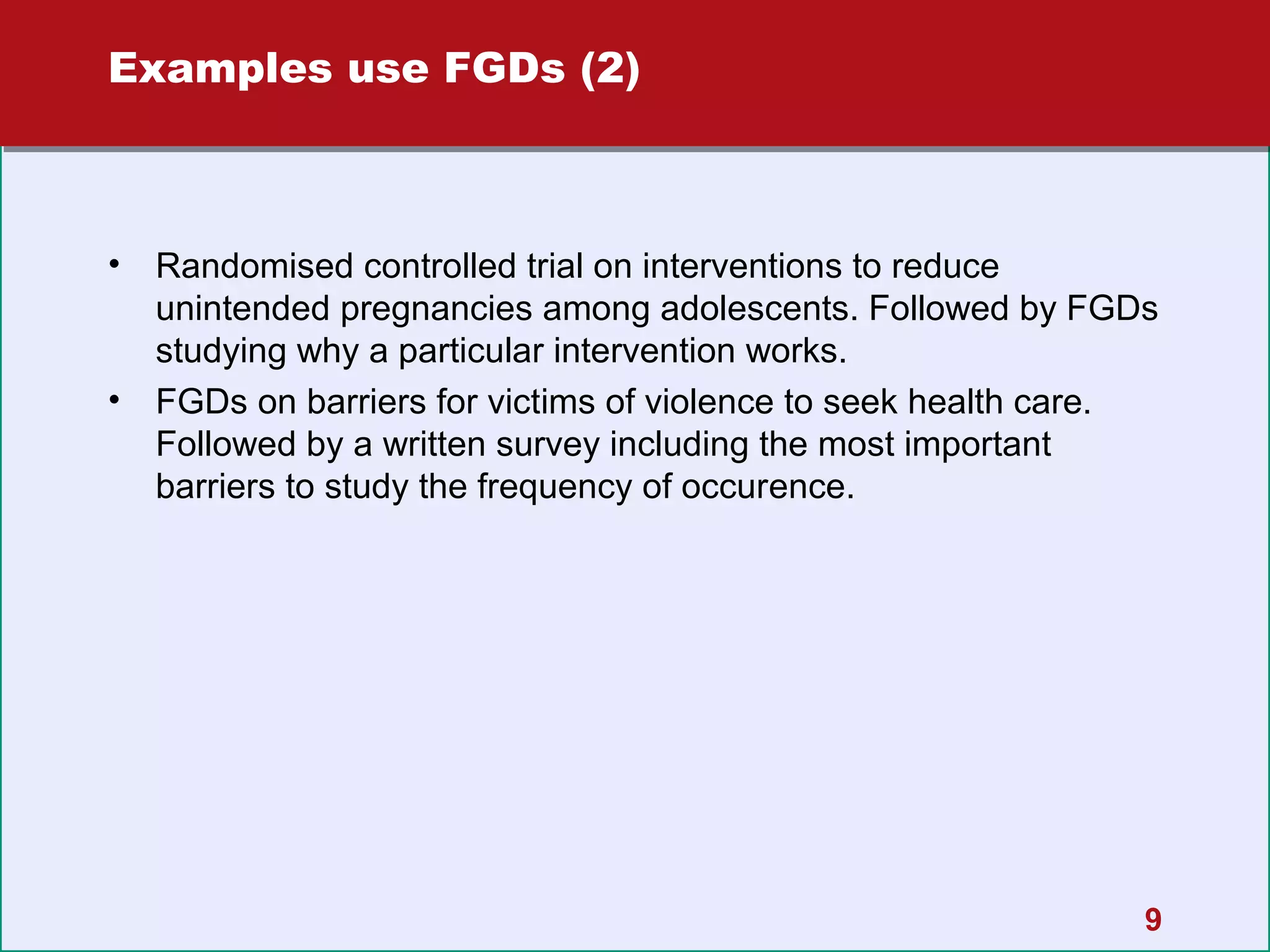 Focus Group Discussions – a step-by-step guide | PPT