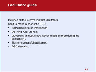 Focus Group Discussions – a step-by-step guide | PPT