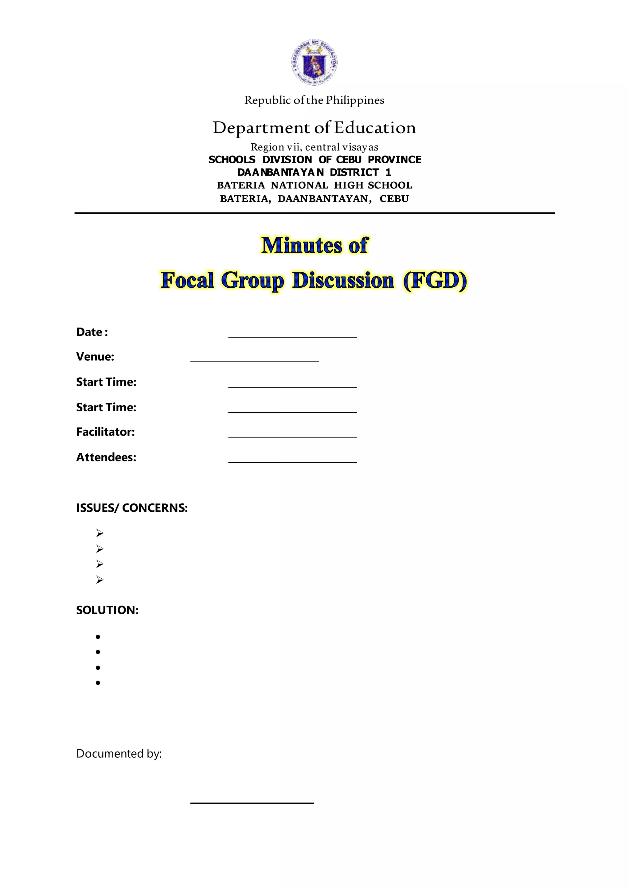 Fgd report | DOCX