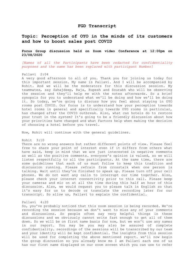 Transcript of Focus Group Discussion | PDF