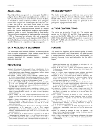 The Genetic Spectrum of Familial Hypertriglyceridemia in Oman | PDF
