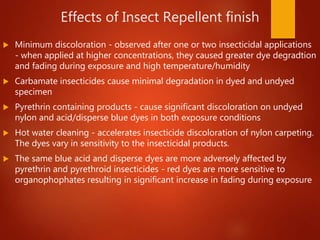 Insect repellent finishes in textiles | PPTX