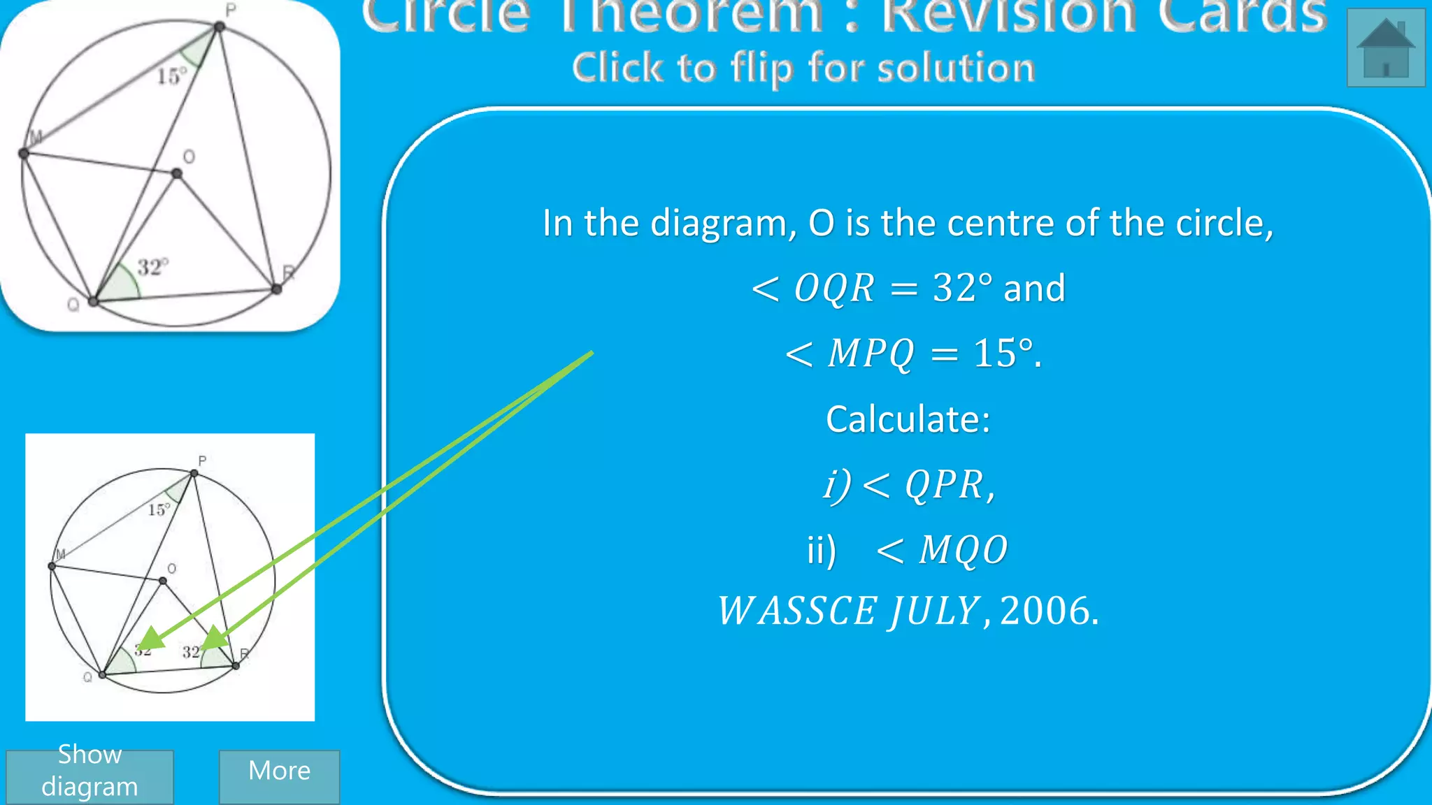 Circle theorem revision card | PPT