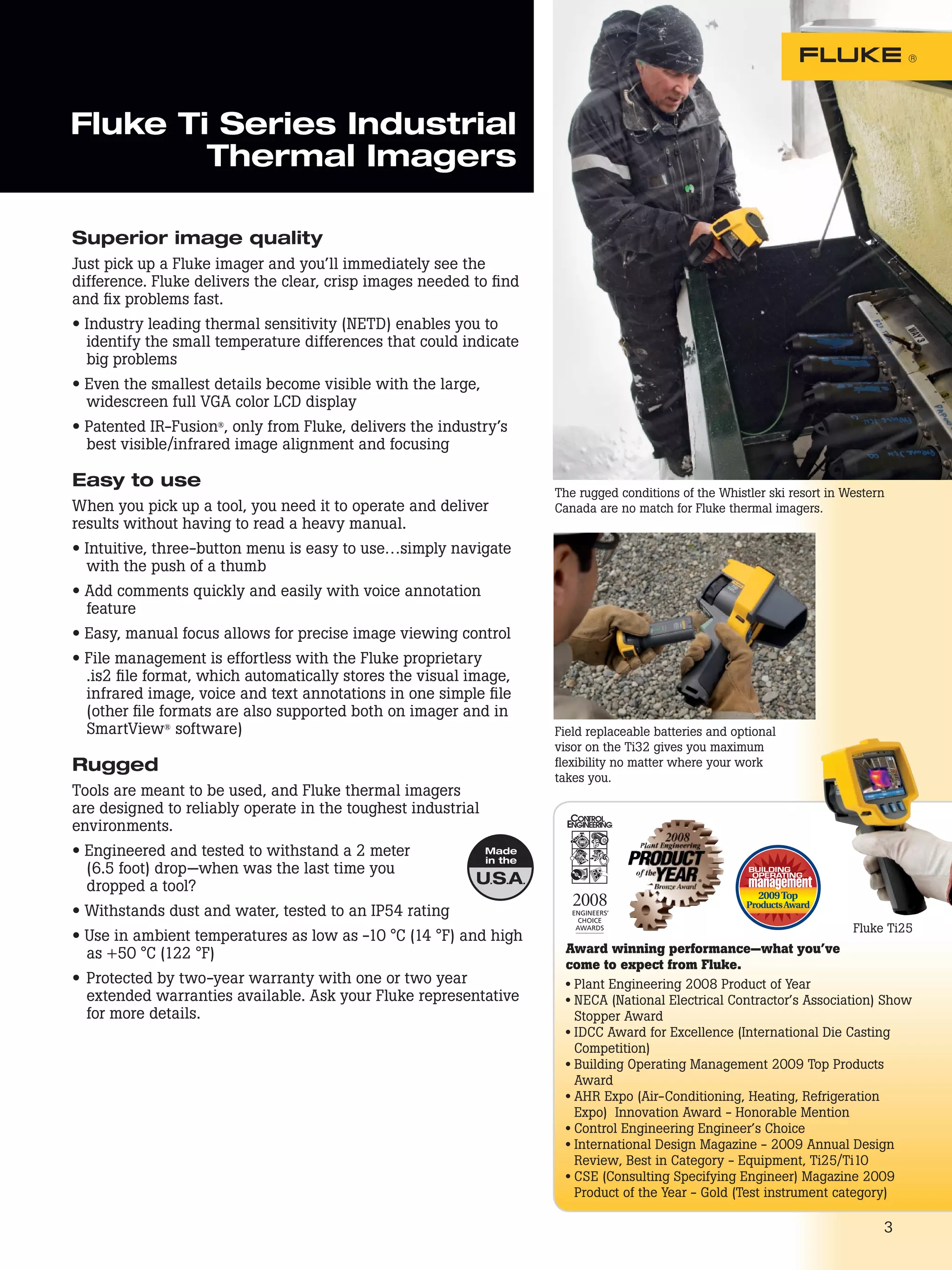Fluke Industrial Thermal Imagers | PDF