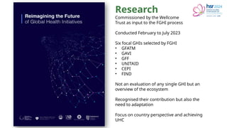 Reimaging the future of Global health Initiatives | PPTX