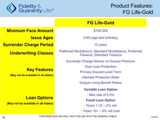 FG Life-Gold Universal Life Overview | PPT