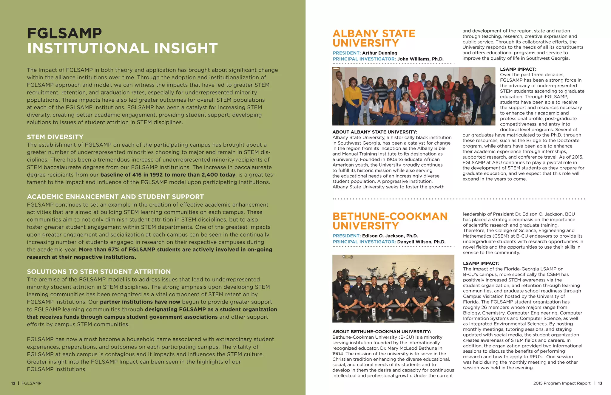 Fglsamp 2015 Program Impact Report | PDF