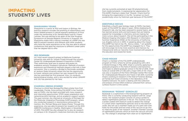 Fglsamp 2015 Program Impact Report | PDF
