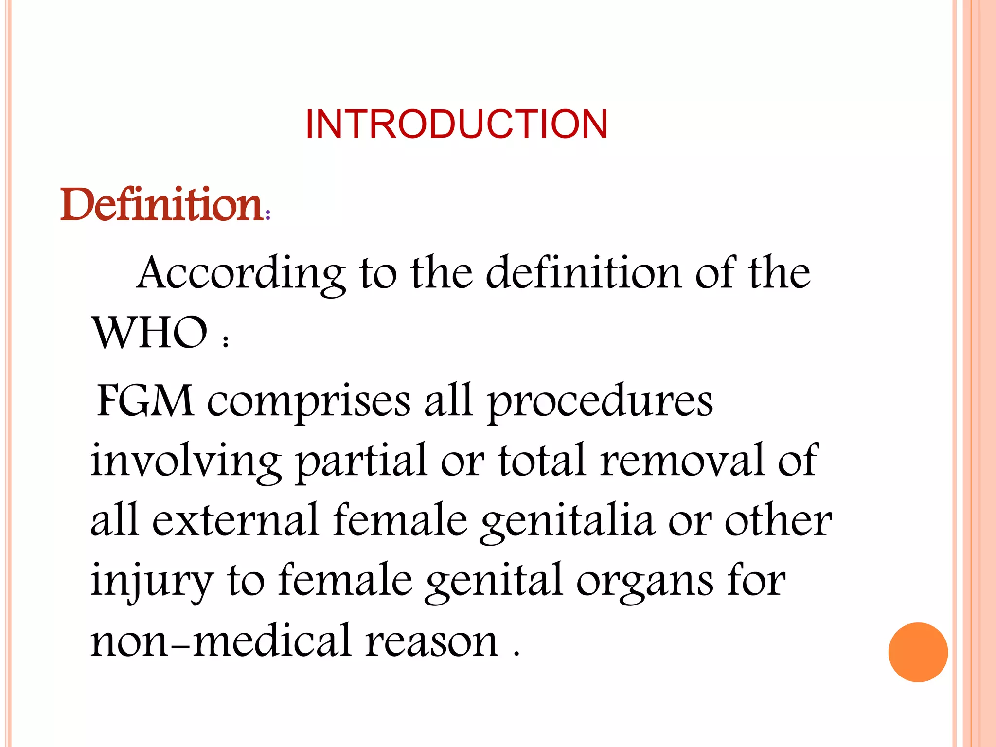 female genital mutilation | PPTX