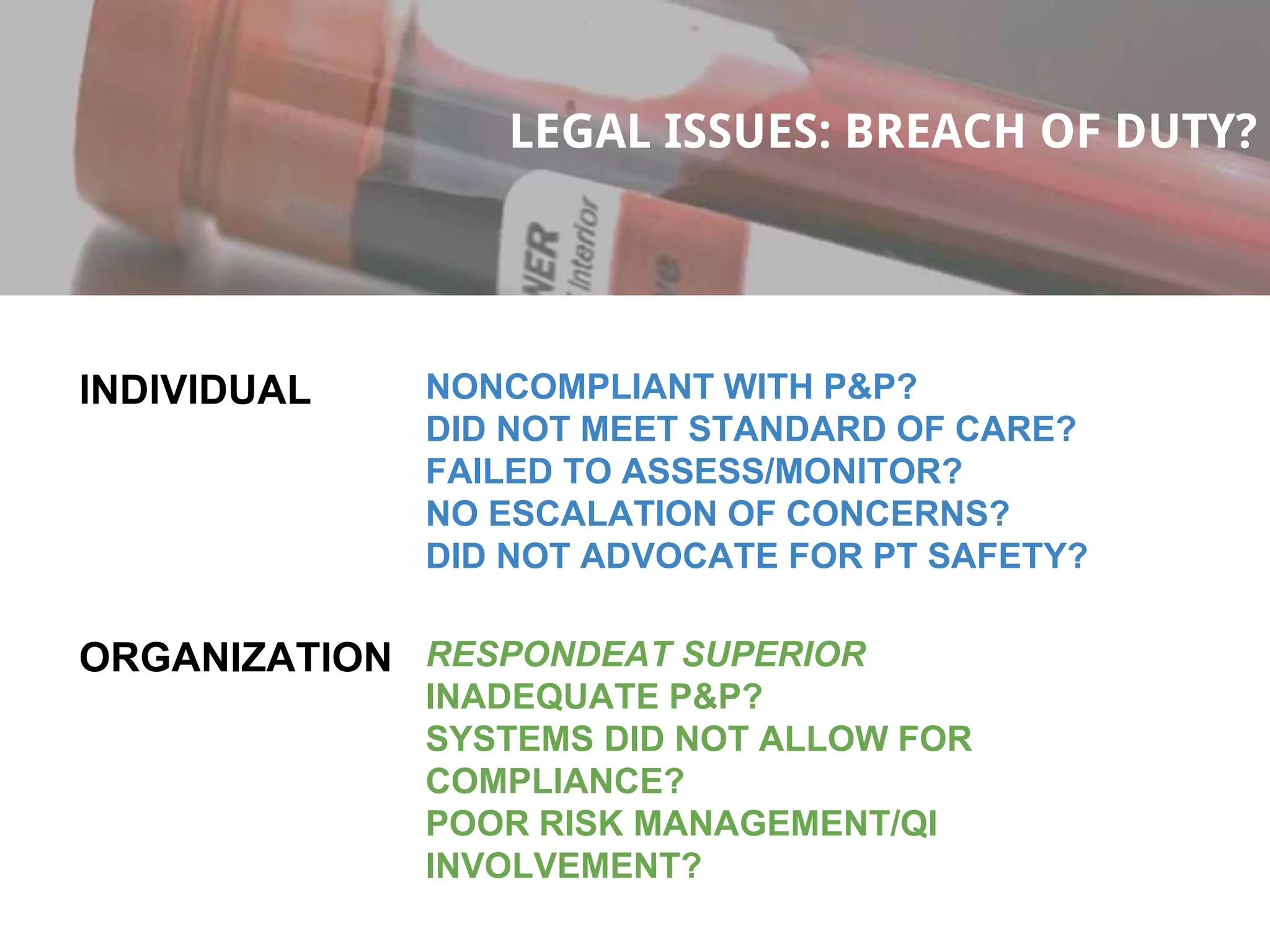Wrong Blood in Tube Errors: Legal Issues and Recommendations | PPTX