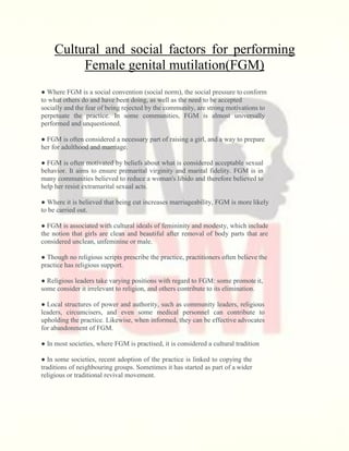 Female genital mutilation (FGM) | PDF