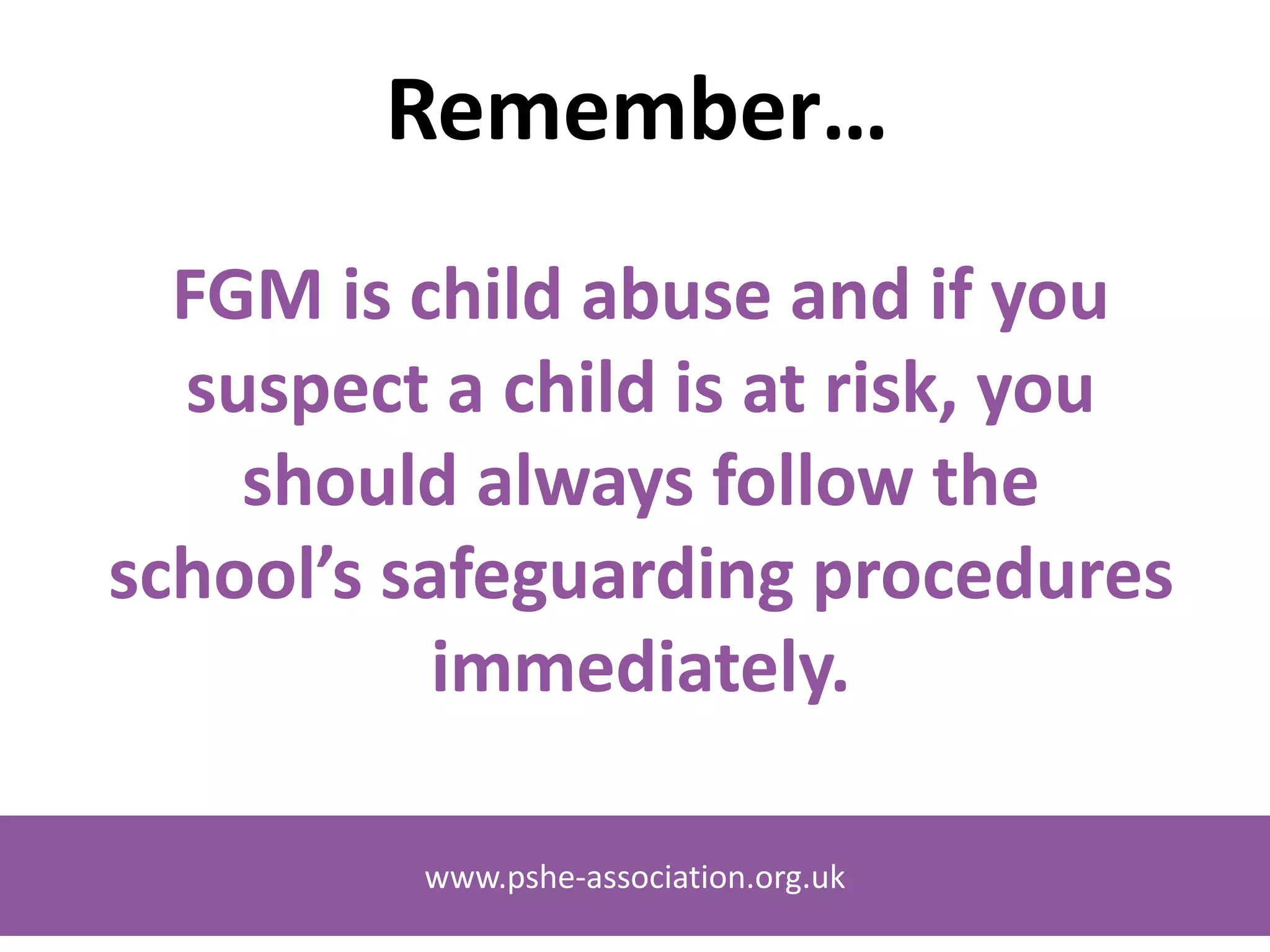Female Genital Mutilation Warning Signs | PDF