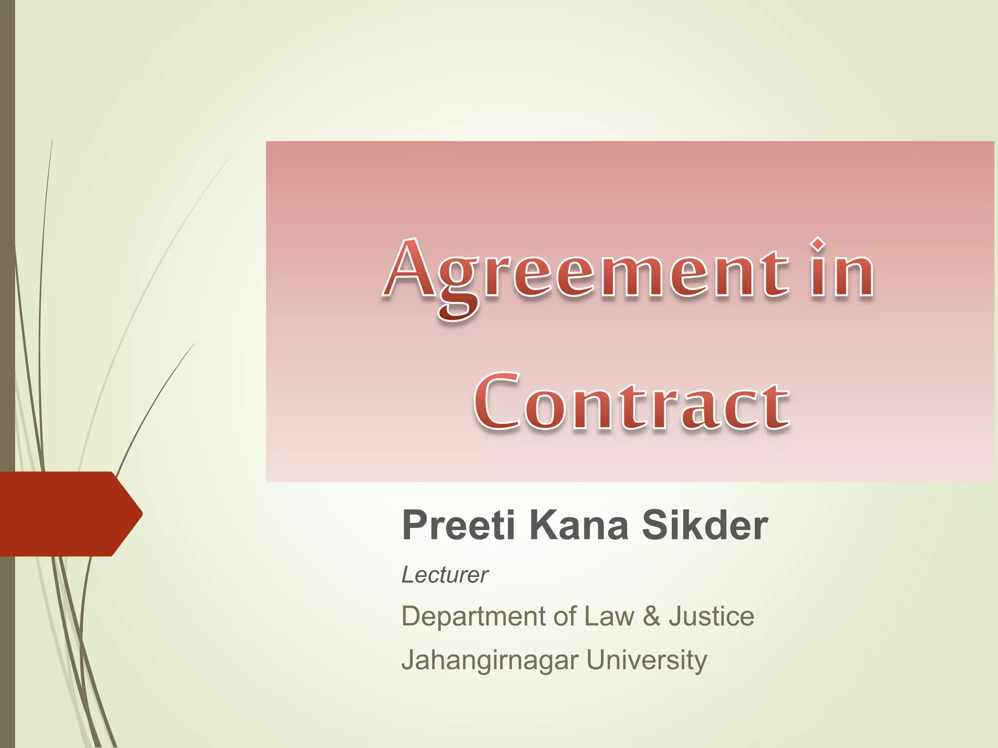 Objective Principle in Law of Contract | PPT