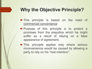 Objective Principle in Law of Contract | PPT