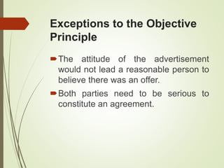 Objective Principle in Law of Contract | PPT