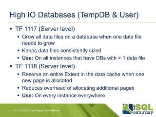 SQL Saturday - Twelve Trace Flags In Twelve Minutes | PPTX