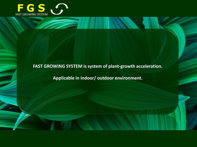 FAST GROWING SYSTEM | PPSX