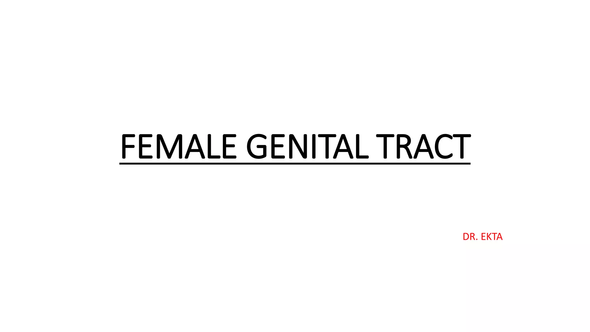Female Genital Tract - Pathology | PPTX