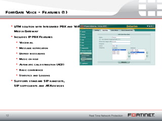 Fortinet Fortivoice - Solucion de UTM + VoIP | PPT
