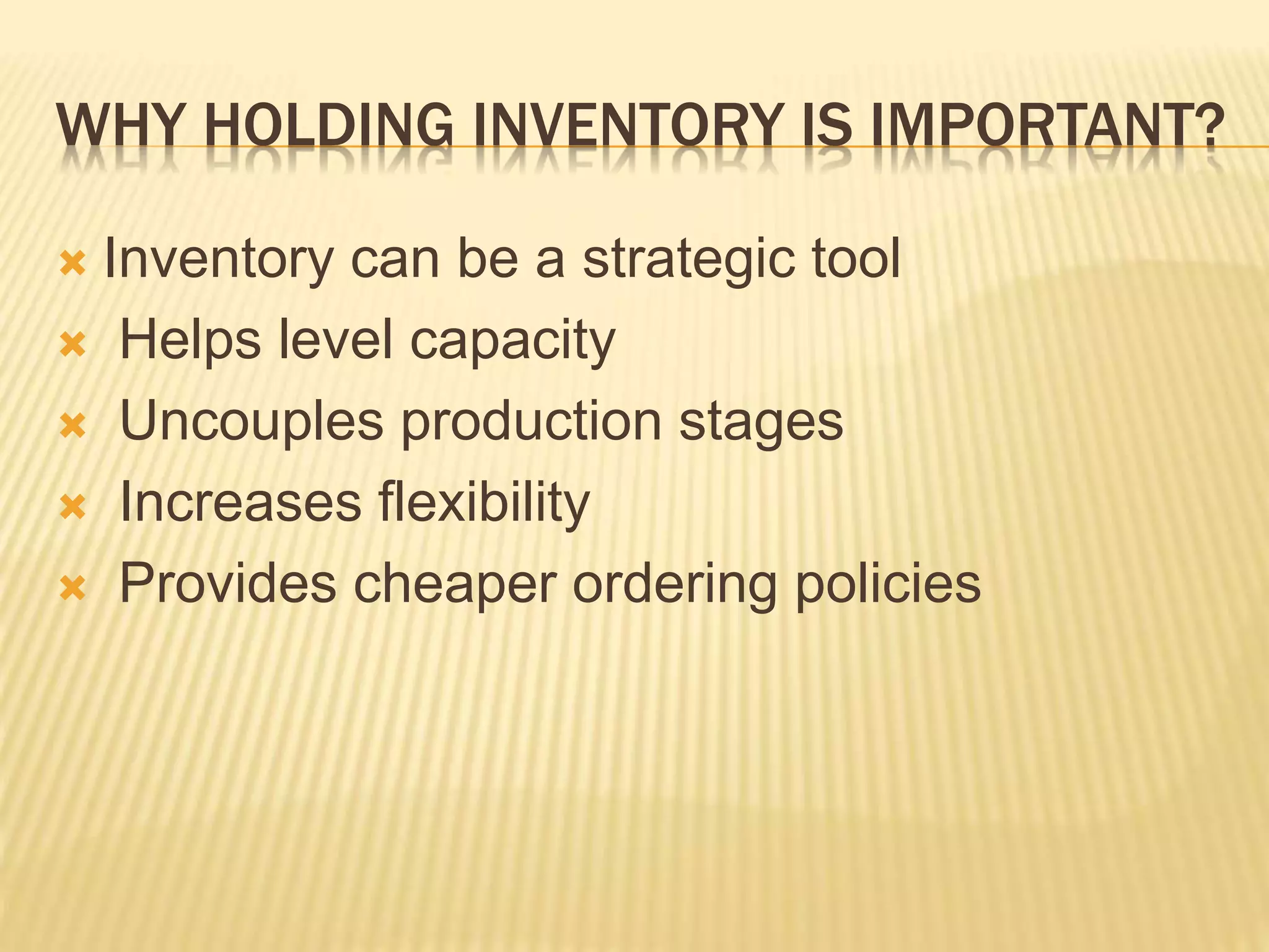 Independent demand inventory systems.final report | PPTX