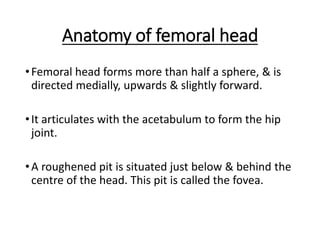 Femoral head fracture | PPTX