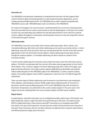 Features of tms_320_2nd_generation_dsp | DOC