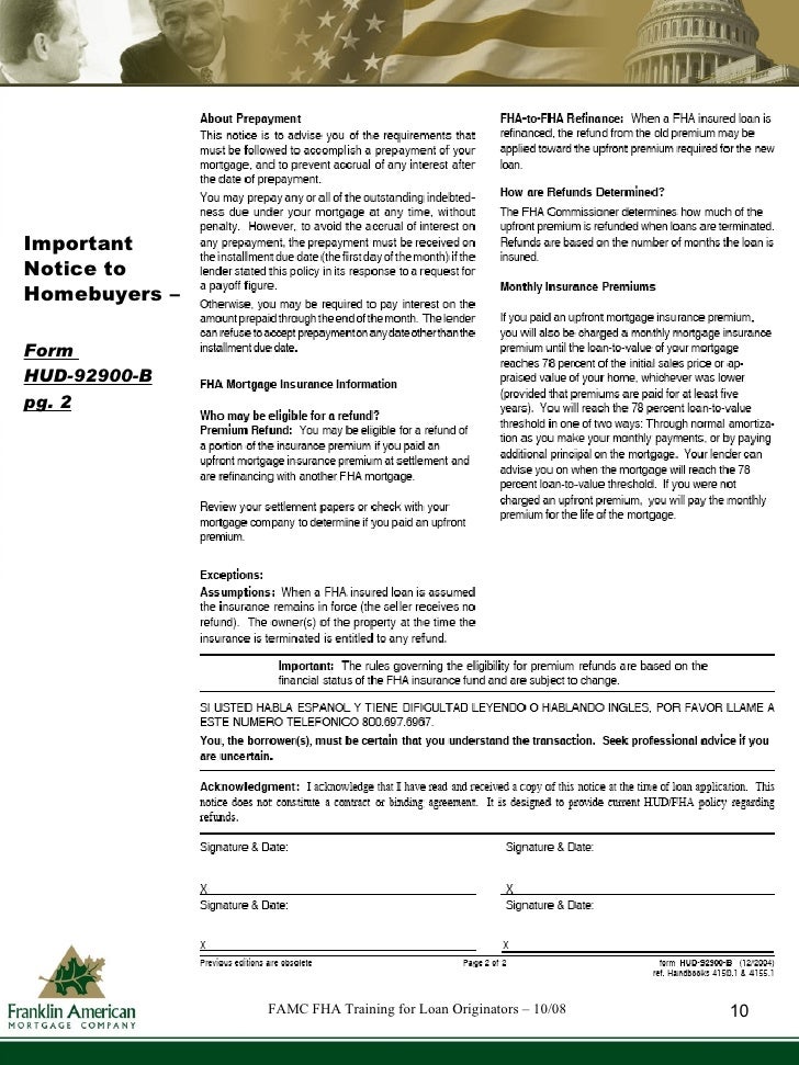 Fha Training For Loan Originators Oct 08