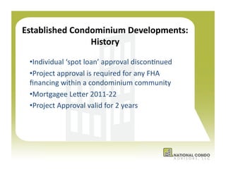 New FHA Condo Guidelines: What You Need to Know | PDF