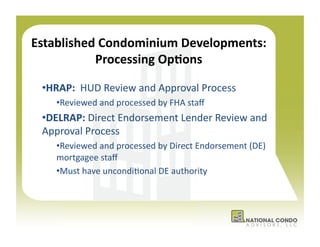 New FHA Condo Guidelines: What You Need to Know | PDF