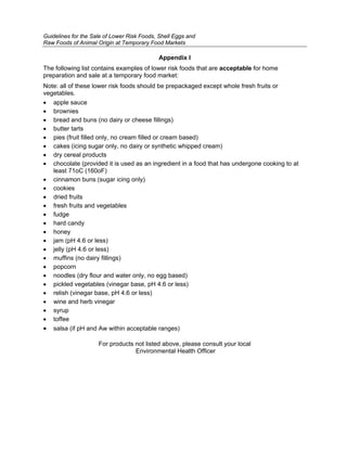 Fha Food Guidelines Nov2006 | PDF