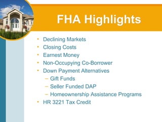 Fha Fundamentals For Realtors Presentation | PPT | Home Financing ...