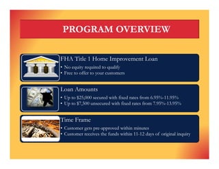 Fha Home Improvement Lending Admirals Powerpoint Eric Pdf | PPT