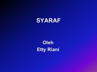 [FHA] Kuliah 5 (Syaraf) FISIOLOGI HEWAN AIR | PPT