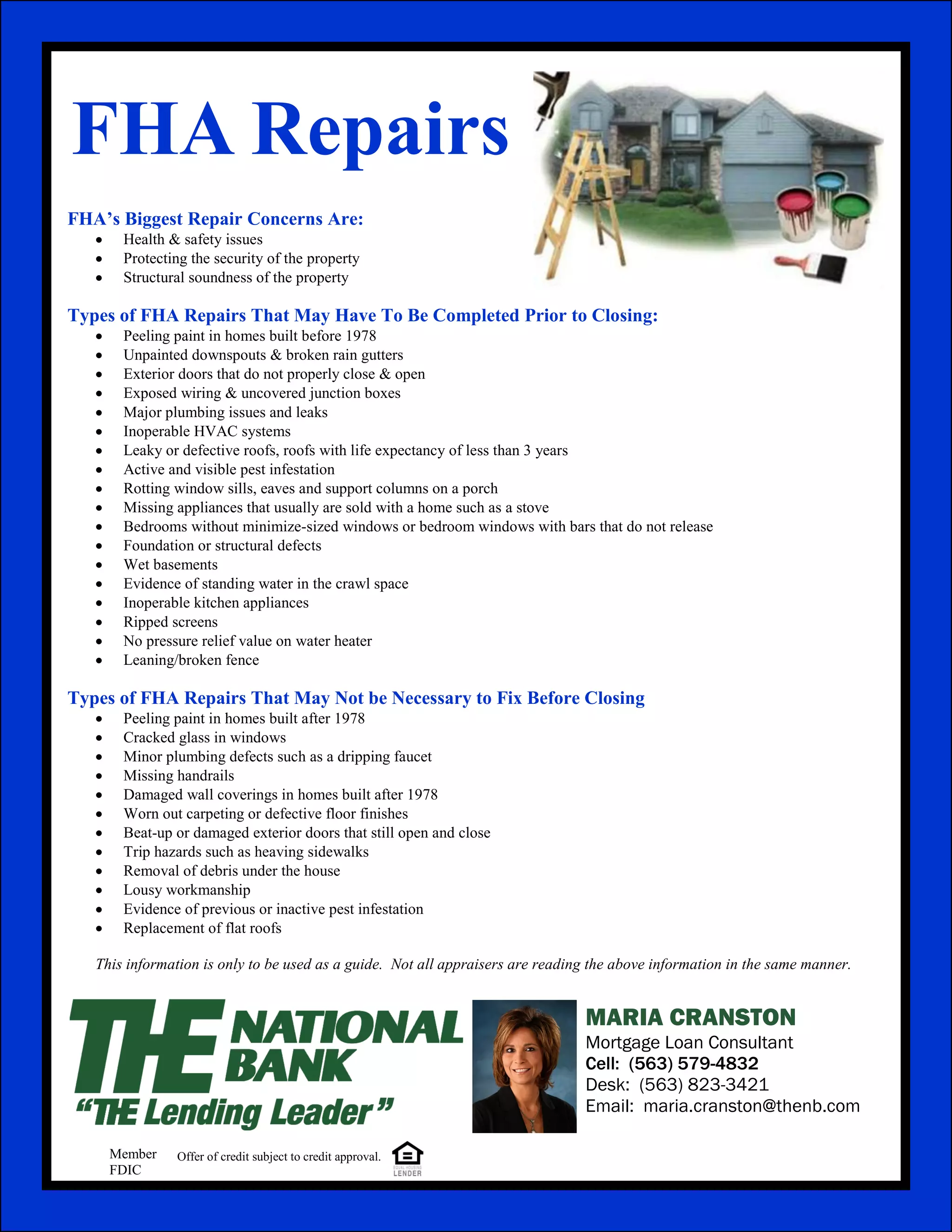 fharepairflyer | PDF | Indoor Environmental Quality | Home & Garden