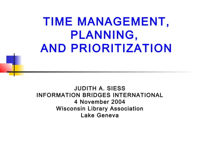 Time management,planning and prioritization | PPT