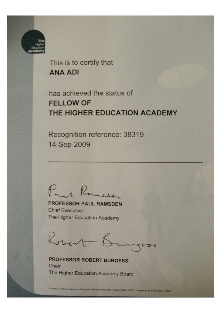 Higher Education Academy Fellow Certificate higher-education-academy-fellow-certificate