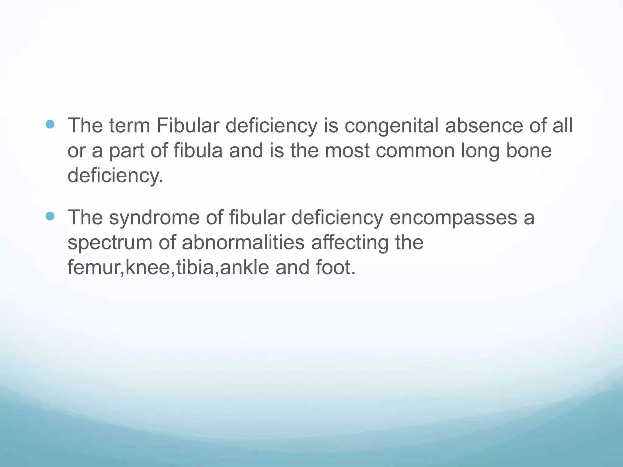 Fibular Hemimelia | PPTX