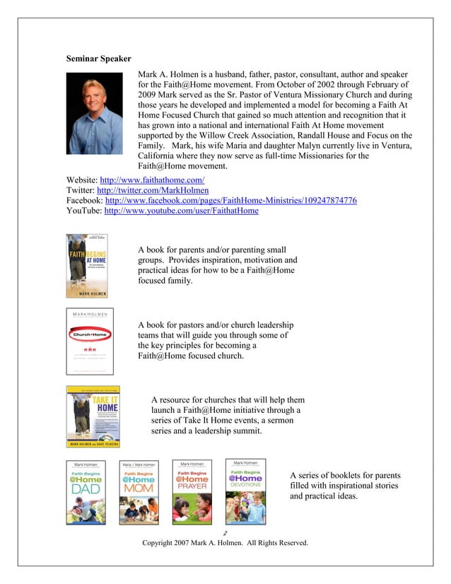 Fait@Home Focused Church Handouts | PDF | Christianity | Religion ...