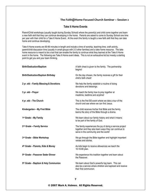 Fait@Home Focused Church Handouts | PDF | Christianity | Religion ...