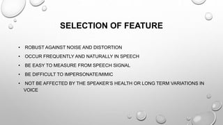 Speech based password authentication system on FPGA | PPT