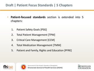 Finalization of Hospital Accreditation Standards | PPTX