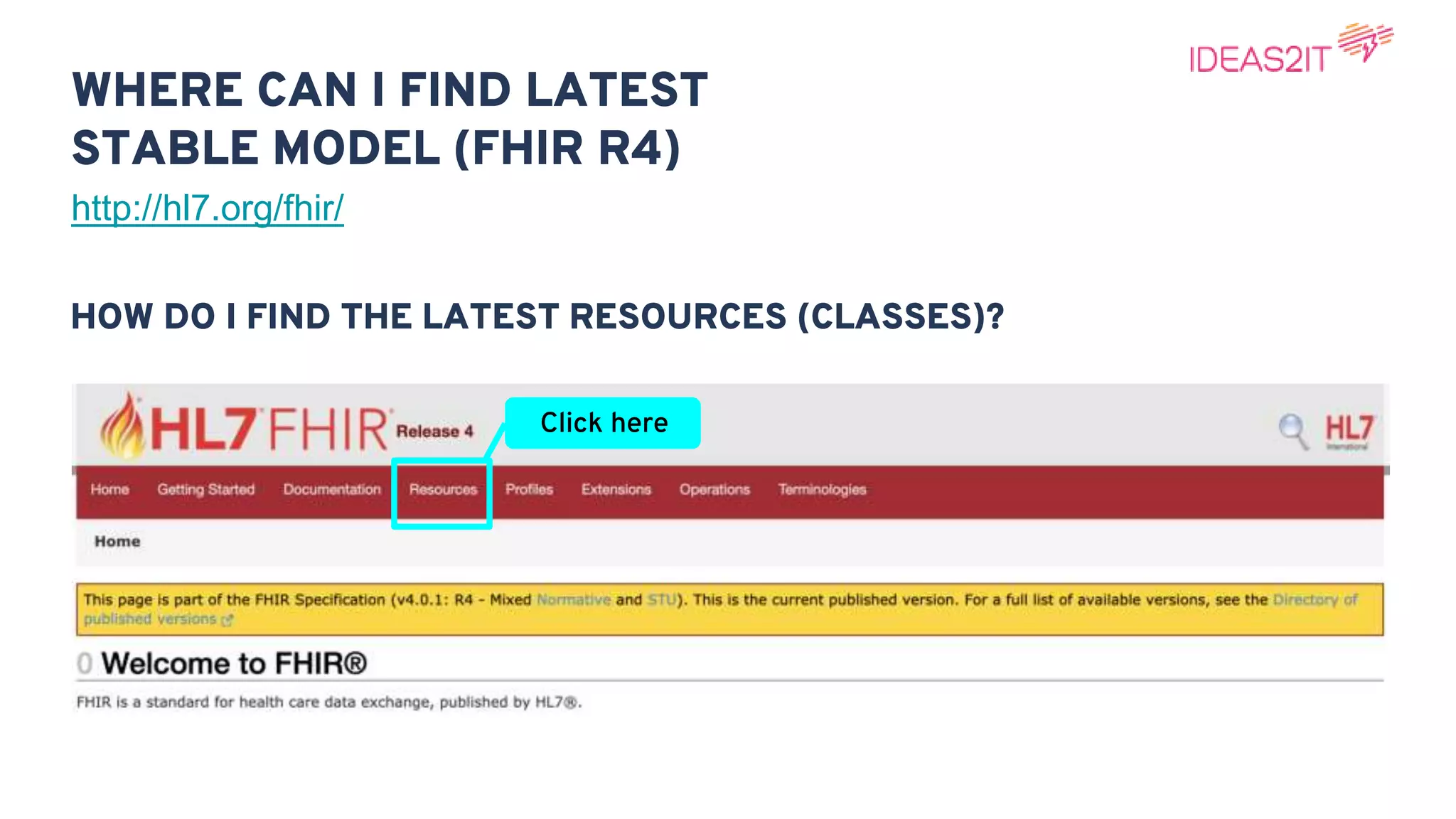 Discover the new face of HL7 FHIR v4 - Ideas2IT | PPT