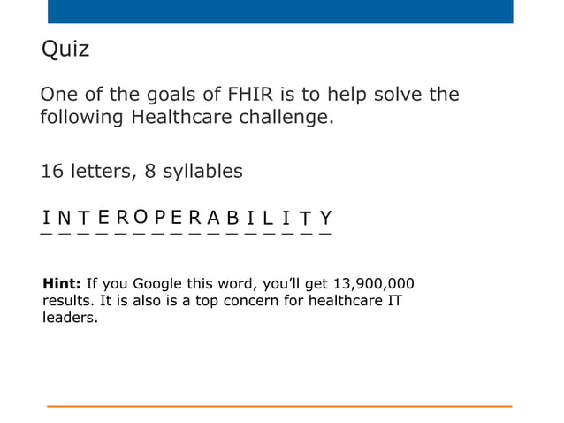 Using FHIR for Interoperability | PPT
