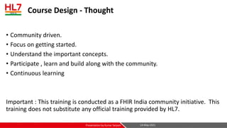 Fhir basics session 1 Introduction to Interoperabilty & Principles of FHIR | PDF