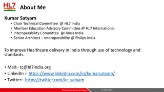 Fhir basics session 1 Introduction to Interoperabilty & Principles of FHIR | PDF