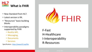 Understanding Resources in FHIR - Session 3 of FHIR basics training series | PDF