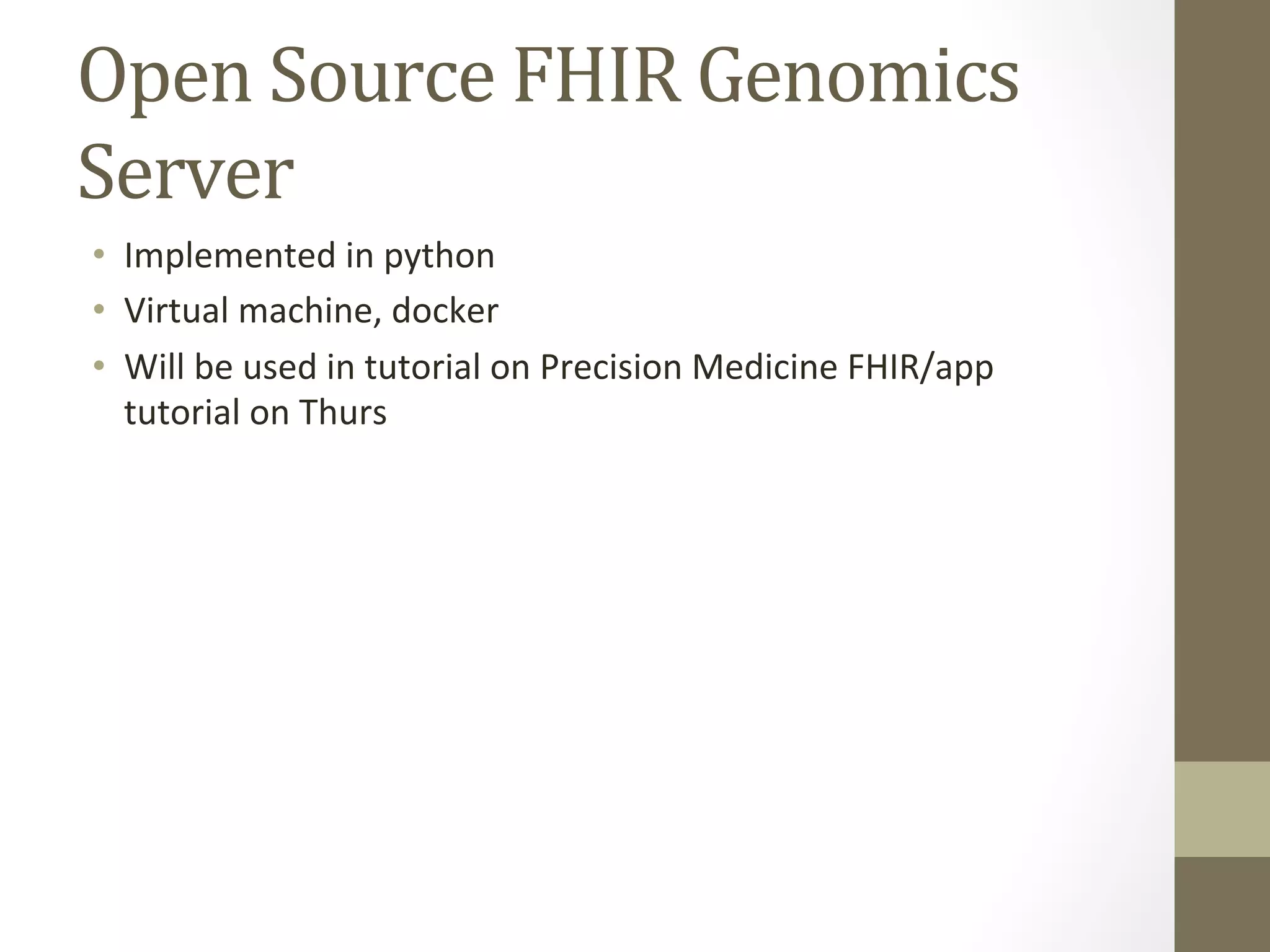 Genomics connectathon | PPT